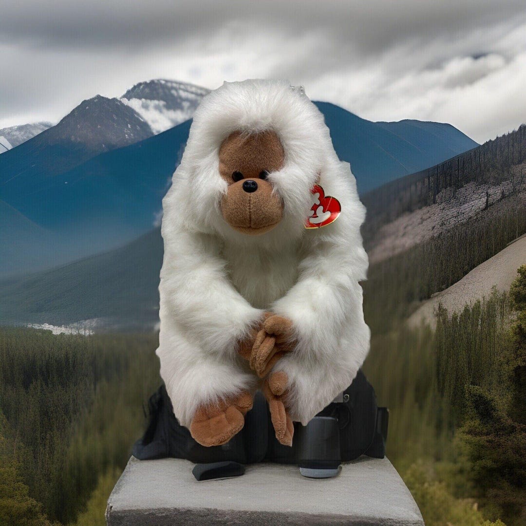 Ty Classic Mango Gorilla Plush White Paper 1994 Vintage Creased Hang ...