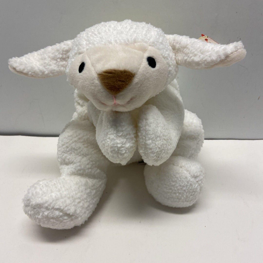 TY Pillow Pal Plush Original White Lamb Sheep 13.5 Inch Stuffed Animal ...