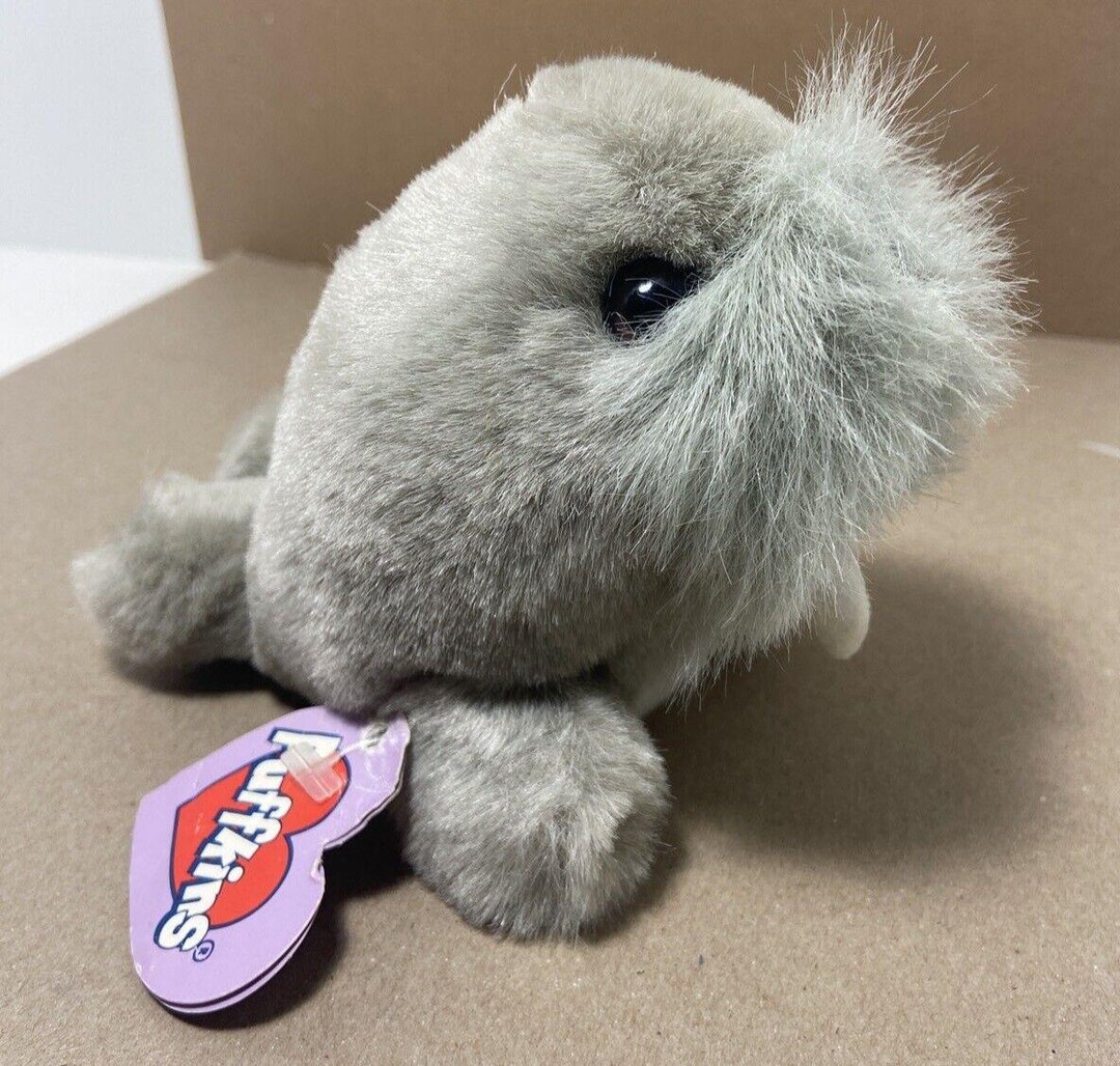 Vintage Plush Chubby Puffkins Mini Swibco Whiskers Gray Walrus Stuffed ...