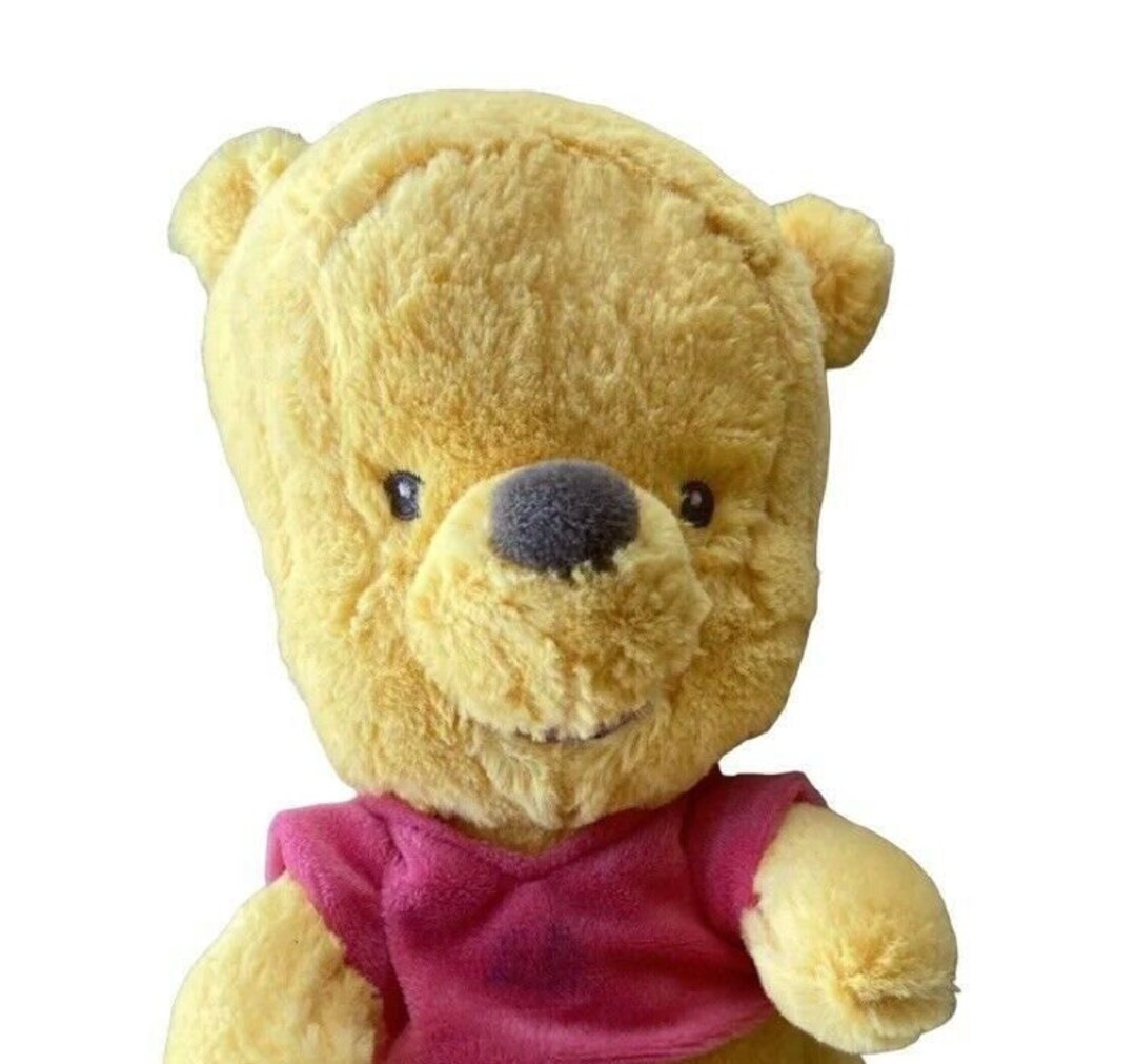 Vintage Plush Winnie the Pooh Textured Fluffy 11 Inch Stuffed Animal ...