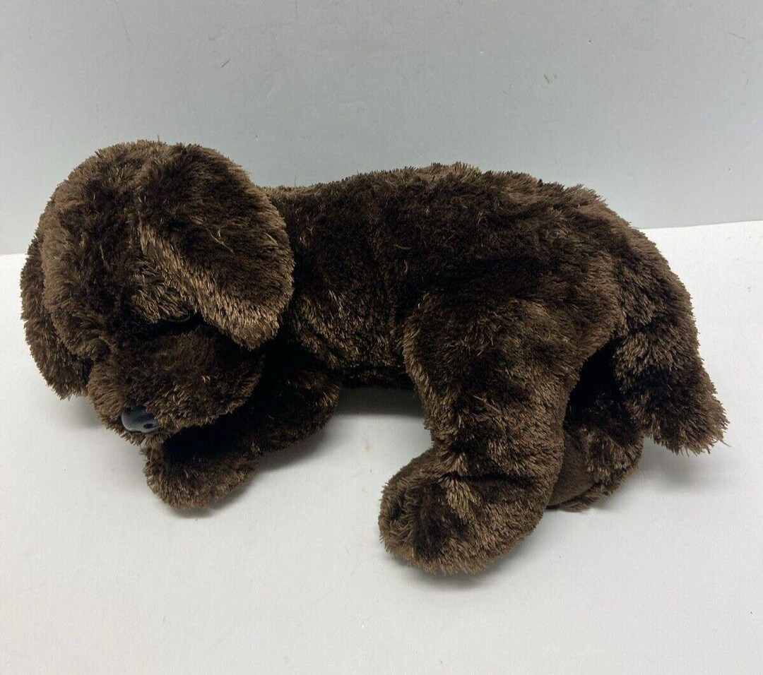TY Nuzzle Plush Dark Brown Puppy Dog Chocolate Lab Stuffed Animal 2001 ...