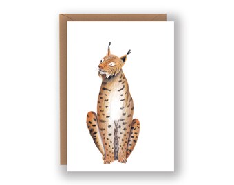 Lynx Greeting Card - Etsy