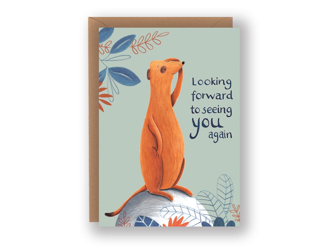 Greeting Card 'looking Forward to Seeing You' Blank Inside - Etsy