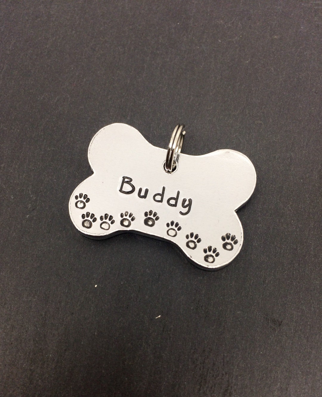 Dog Name Tag, Personalised Dog Tag, Stamped Dog Tag, Doggy Name Tag ...