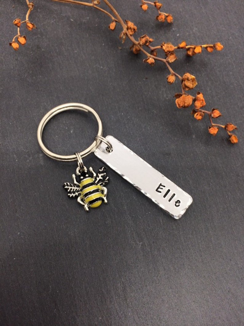 Bee Keyring Bee Lover Gift Teacher Gift Bee Gift Christmas - Etsy