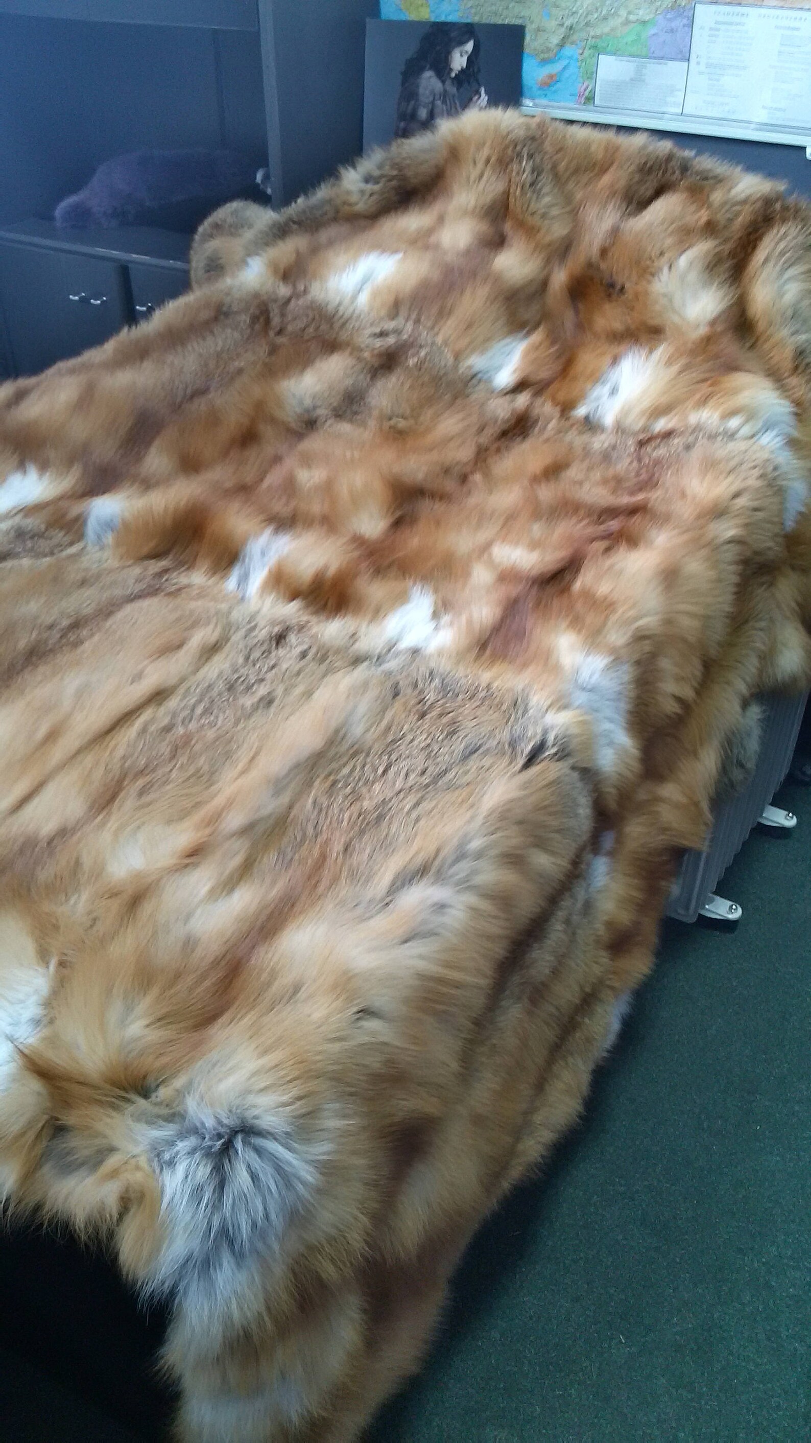 Fox Fur Blanket Real Fur Blanket Genuine Fur Blanket Real | Etsy