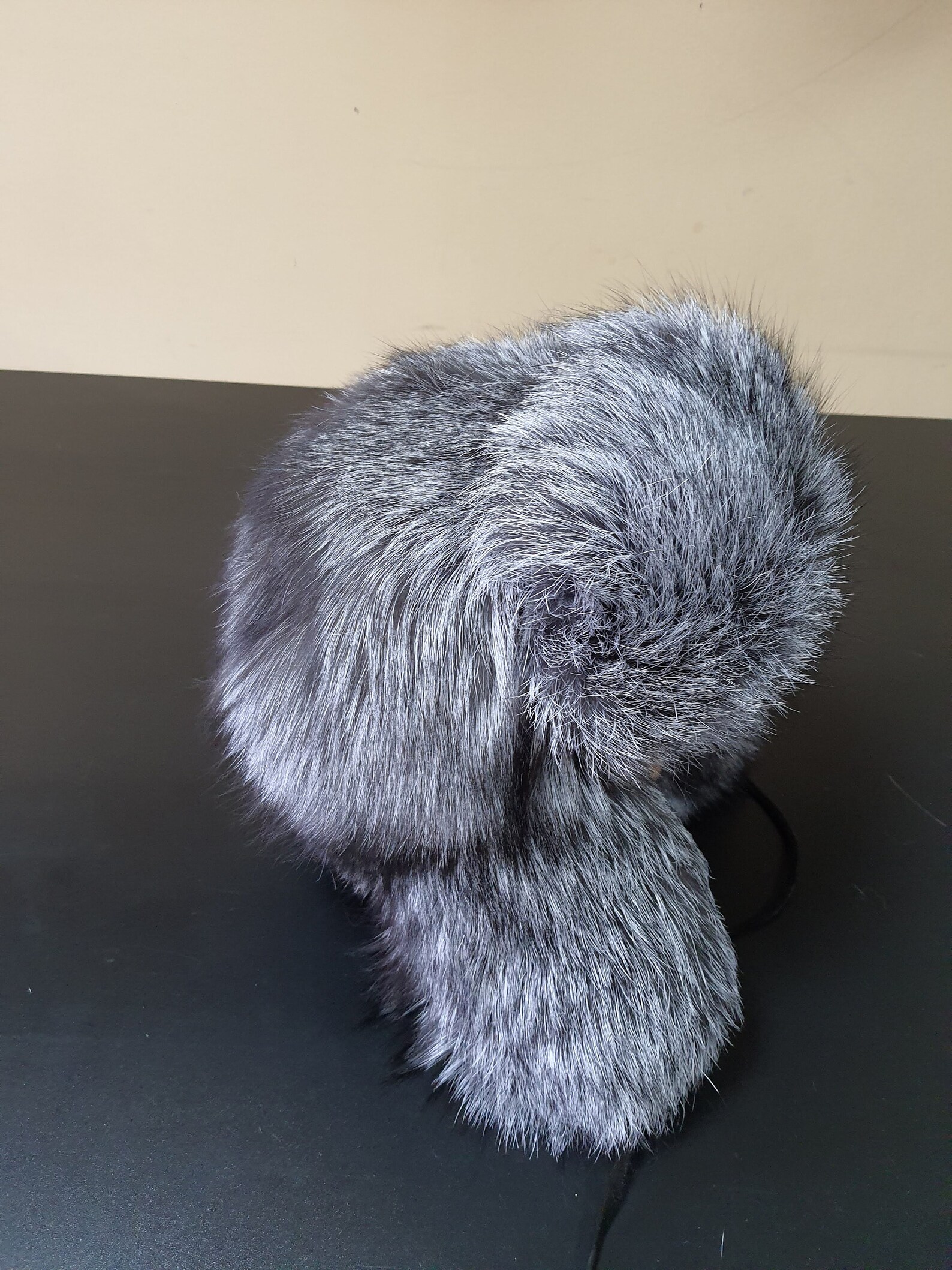 Silver Fox Fur Hat Aviator Winter Hat Silver Fox Fur Trapper | Etsy