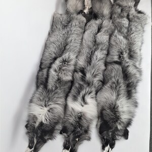 Silver Cross Fox Pelt With Paws and Claws Silver Fox Fox - Etsy