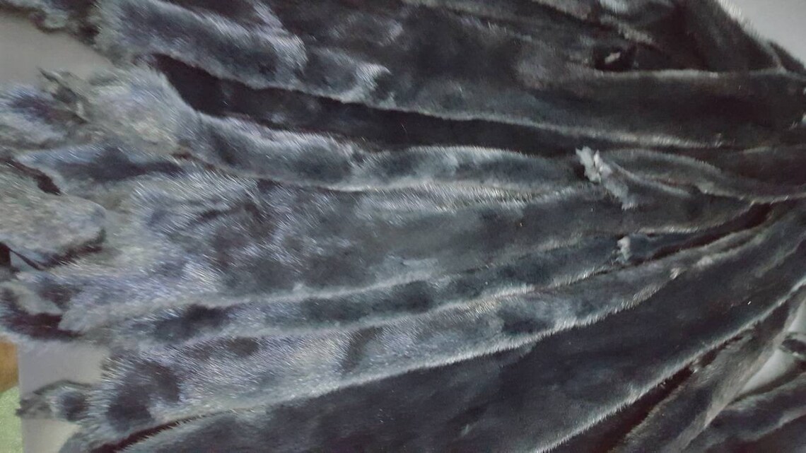 Dark green mink pelt mink fur mink hide mink skin real | Etsy