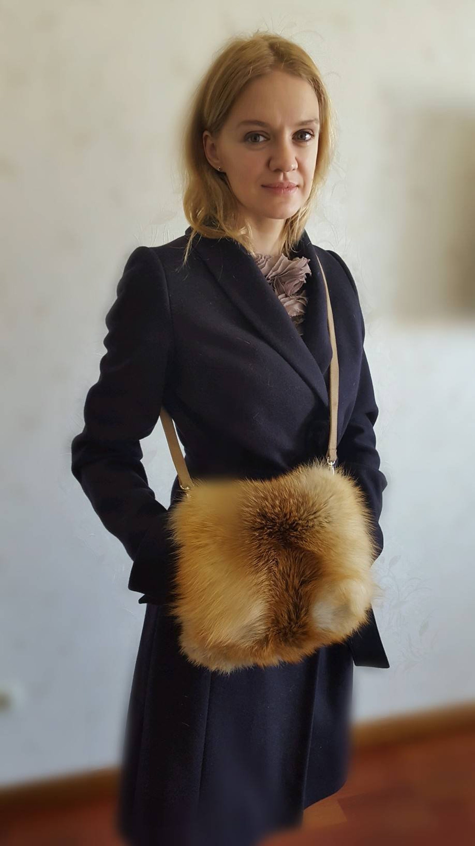 Gold Fox Fur Muff Muff Fur Muff Real Fur Muff Fur - Etsy