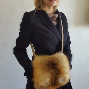Gold Fox Fur Muff, Muff, Fur Muff, Real Fur Muff, Fur Coupling ...