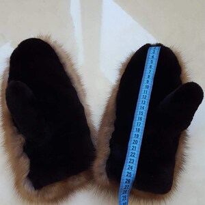 Handmade Winter Real Sable Fur Mittens for Women - Etsy