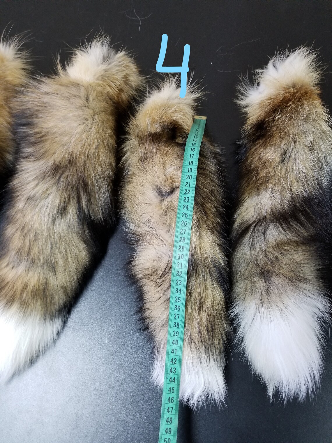 Cross fox tail keychain real fur keychain | Etsy