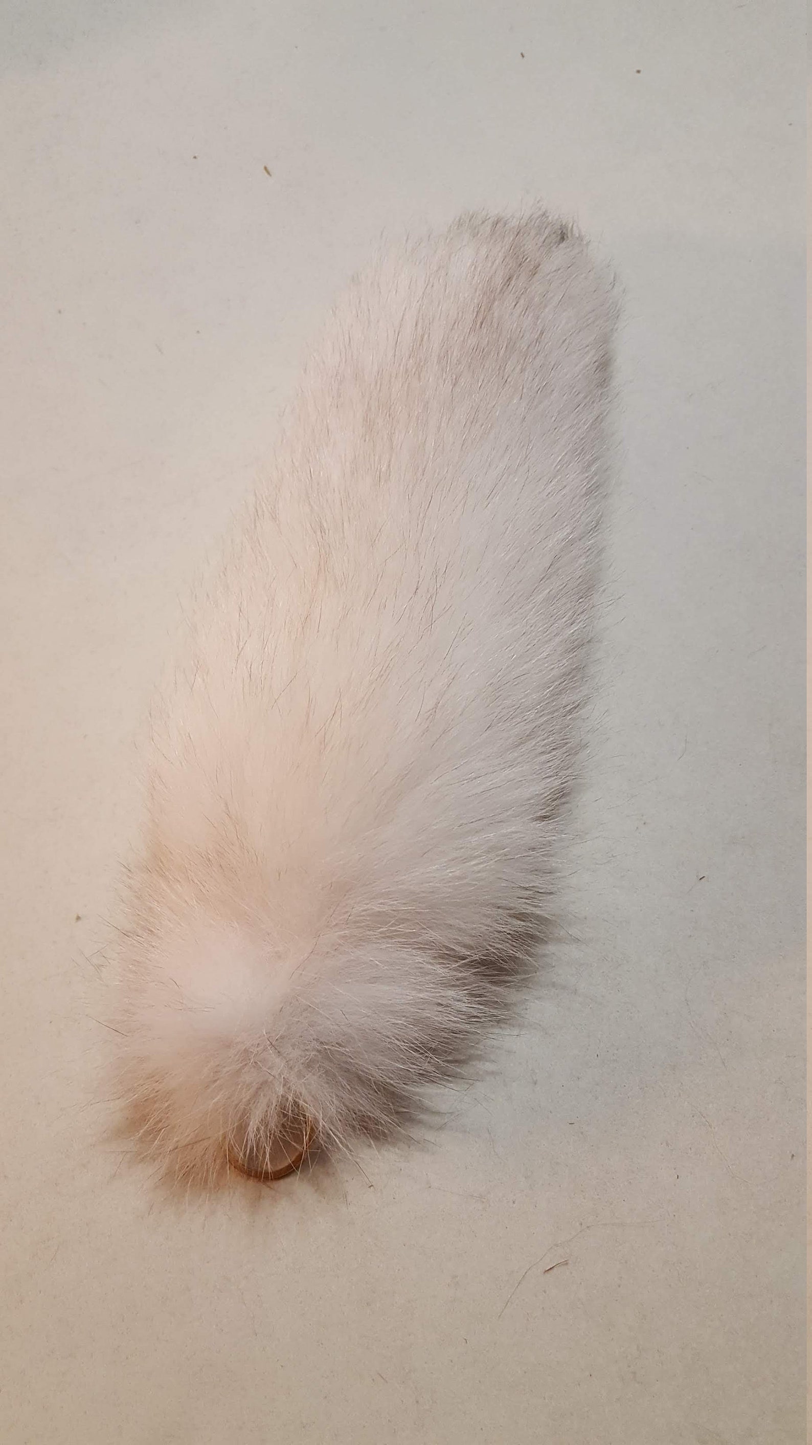 Large White Fox Tail Keychain With Gold Ring - Etsy
