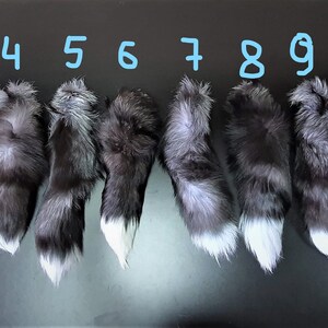 Large Silver Fox Tail Fox Tail Silver Fox Tail Fur Tail - Etsy