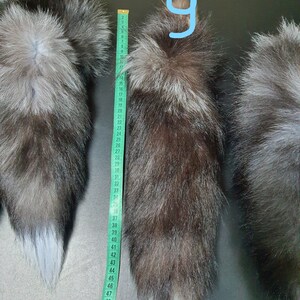 Large Silver Fox tail fox tail silver fox tail fur tail | Etsy