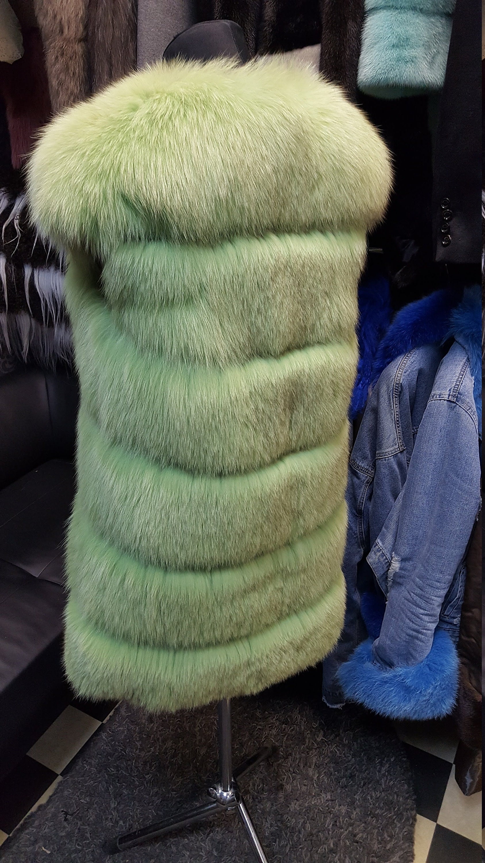 Fox fur vest fur vest fox fur fox vest fur jacket fox fur | Etsy