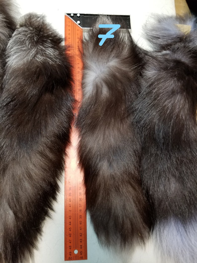 Large Silver Fox tail fox tail silver fox tail fur tail | Etsy