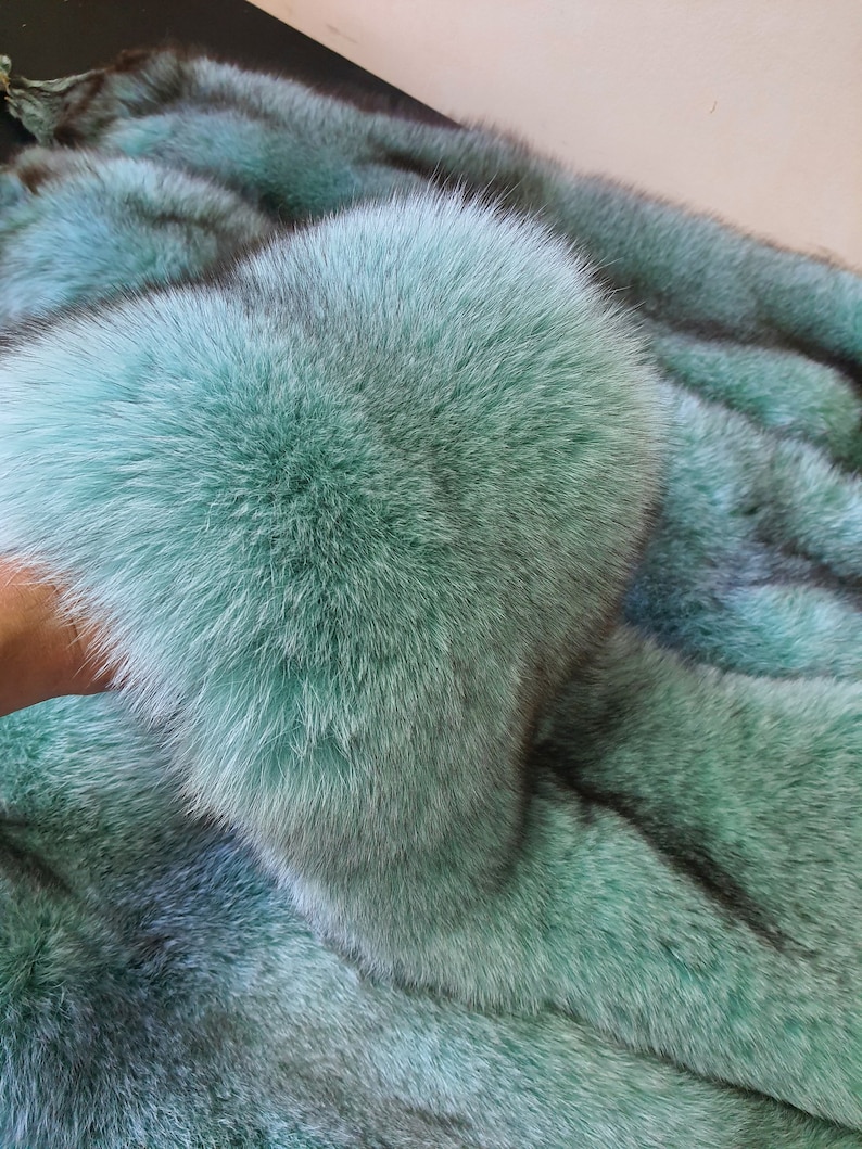 Light Green Fox Pelt Light Green Shadow Fox Pelt Light Green - Etsy