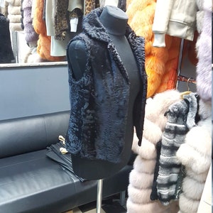 Luxury Karakul Fur Vest Swakara Fur Vest Real Fur Vest - Etsy