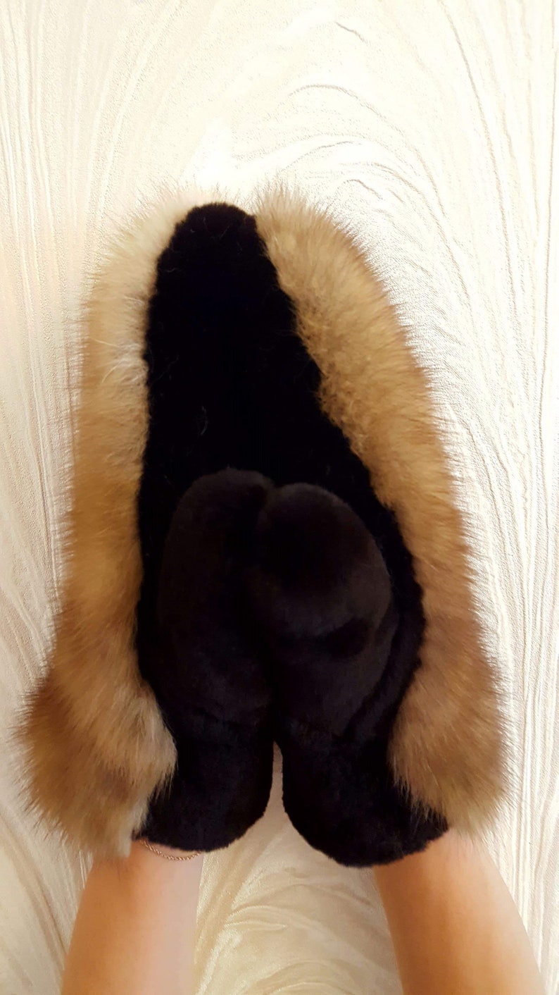 Handmade Winter Real Sable Fur Mittens for Women - Etsy