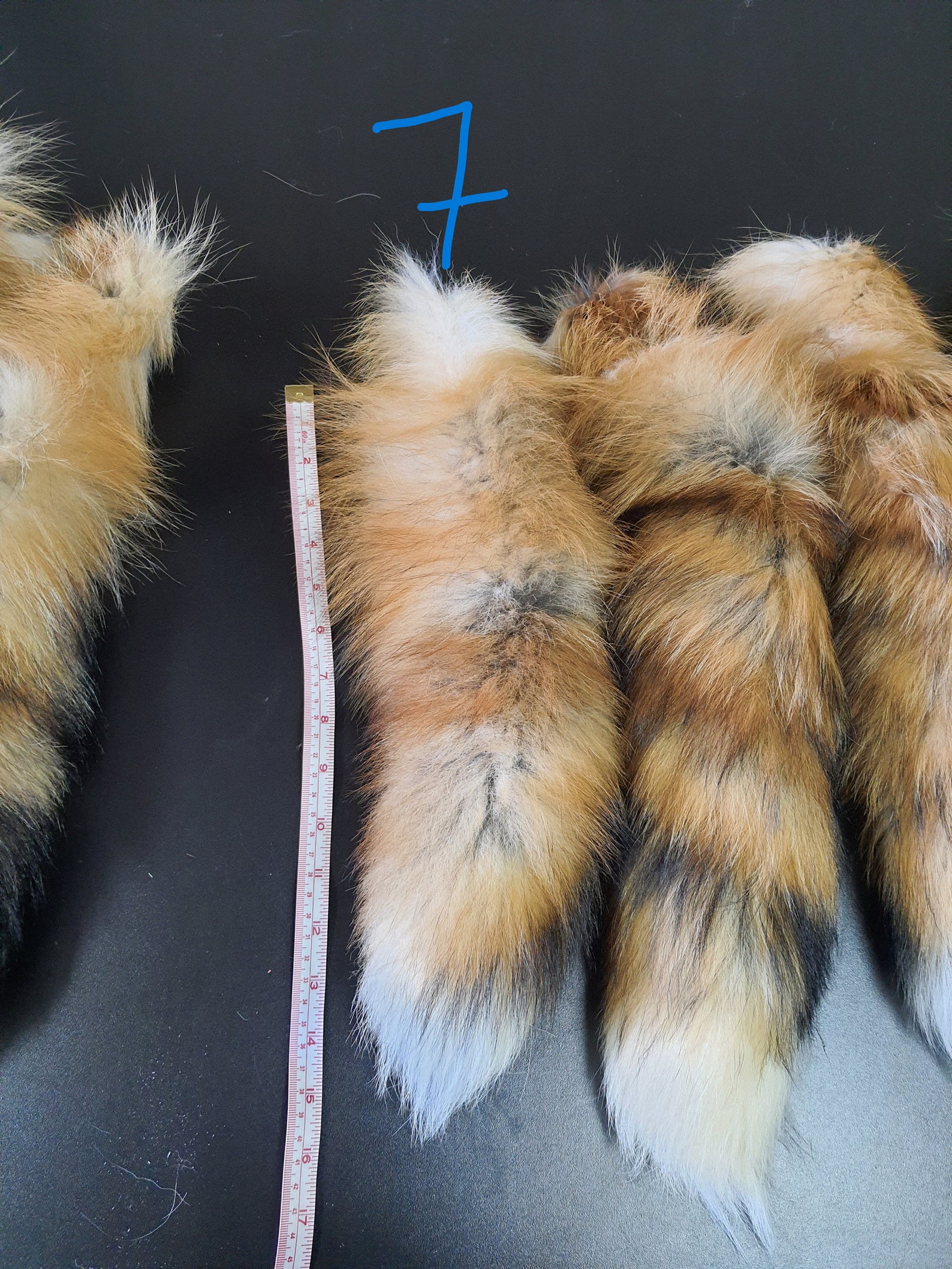 Cross Fox Tail Keychain, Real Fur Keychain - Etsy