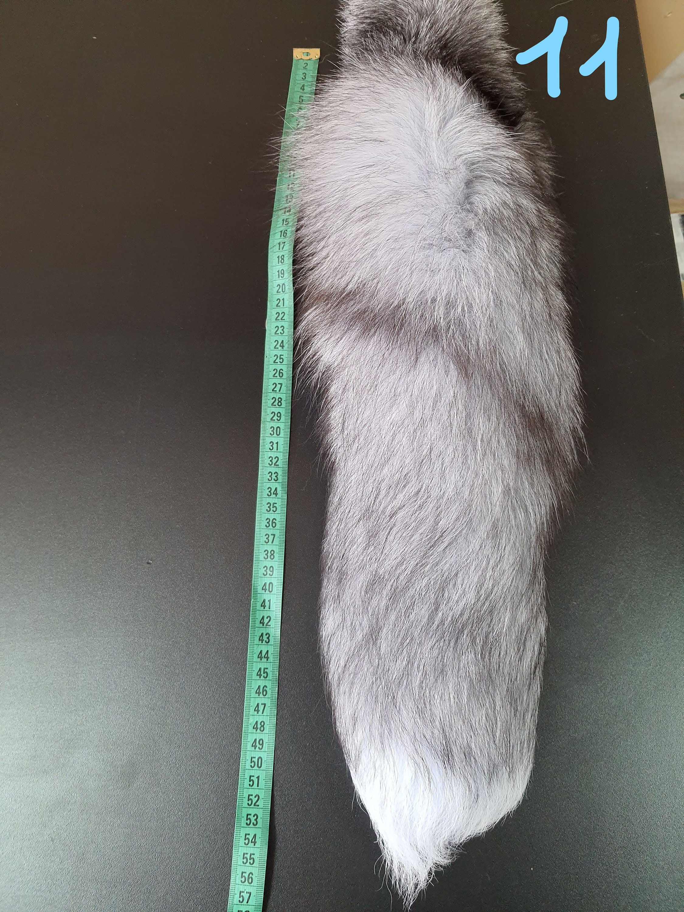 XXXL Silver Fox tail super fluffy and large 22 inches/55cm | Etsy