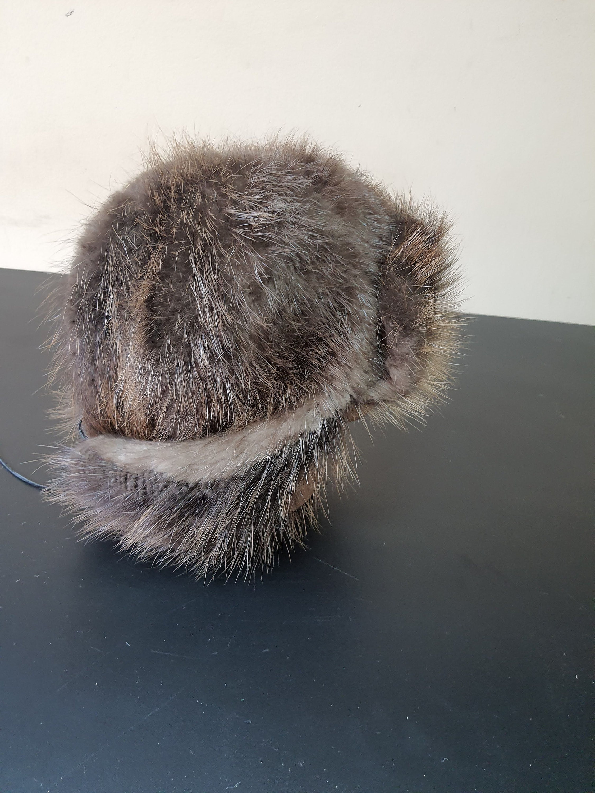 Sombrero de piel ushanka hecho de piel de castor sombrero de | Etsy
