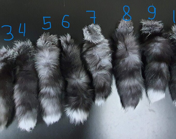 Large Silver Fox Tail, Fox, Tail, Silver Fox Tail, Fur Tail, Fox Fur ...