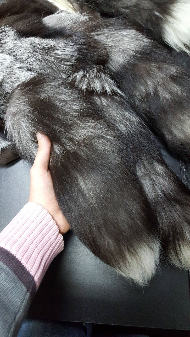 Finnish Silver Fox Furry Silver Fox Silver Fox Pelt Fox - Etsy