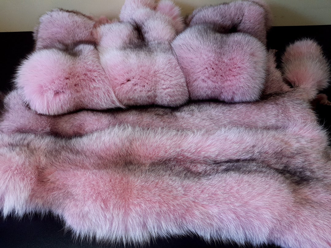 Pink Fox Pelt Fox Fur Fox Pelt Fox Pelts Fox Skin Pink - Etsy
