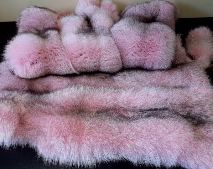 Pink Fox Pelt, Fox Fur, Fox Pelt, Fox Pelts, Fox Skin, Pink Fox Fur - Etsy
