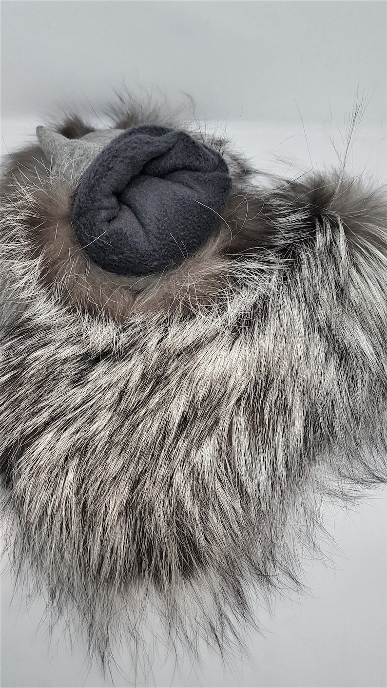 Handmade Silver Fox Fur Mittens With Cashmere and Fleece - Etsy