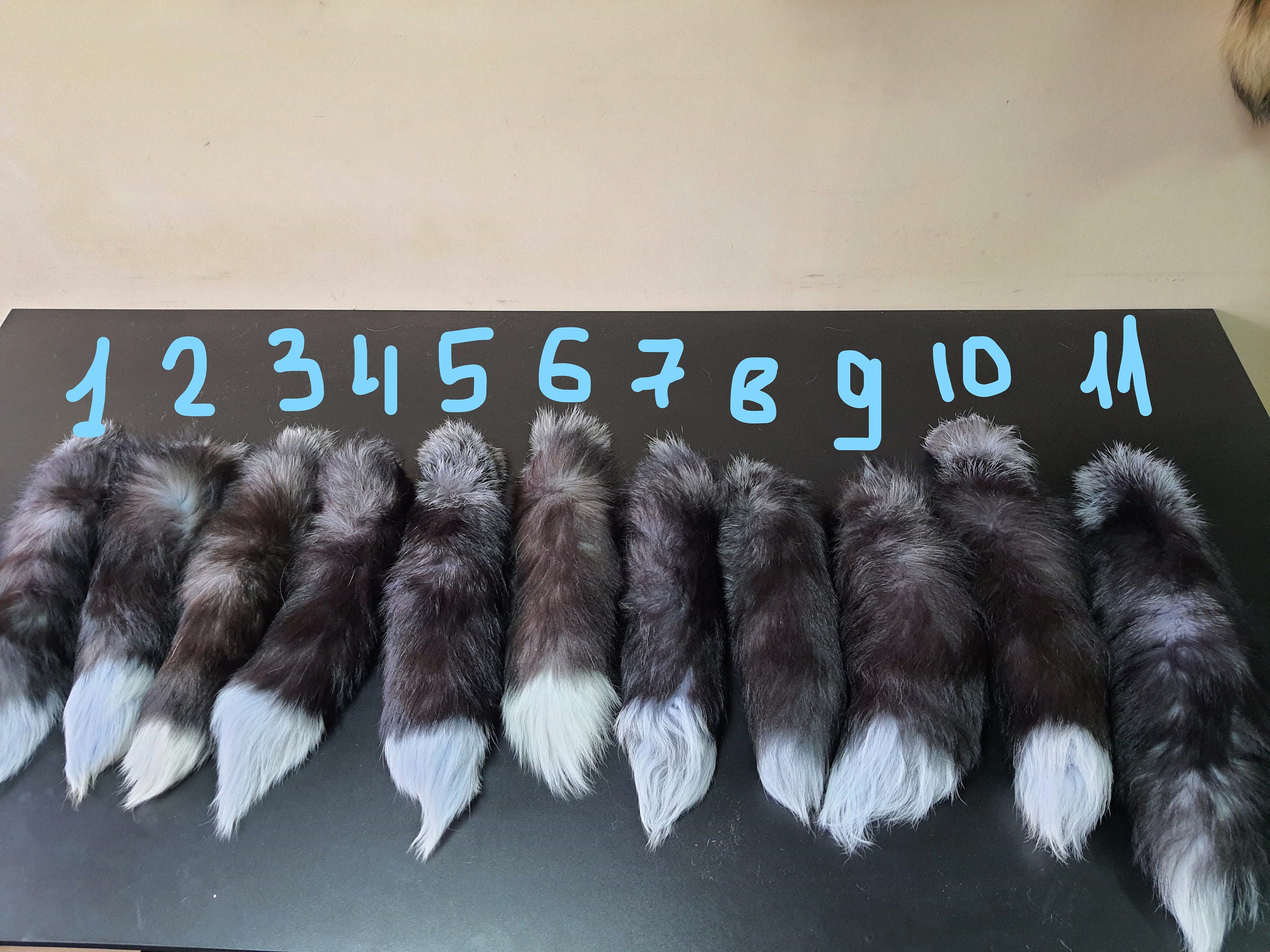 XXXL Silver Fox tail super fluffy and large 22 inches/55cm | Etsy