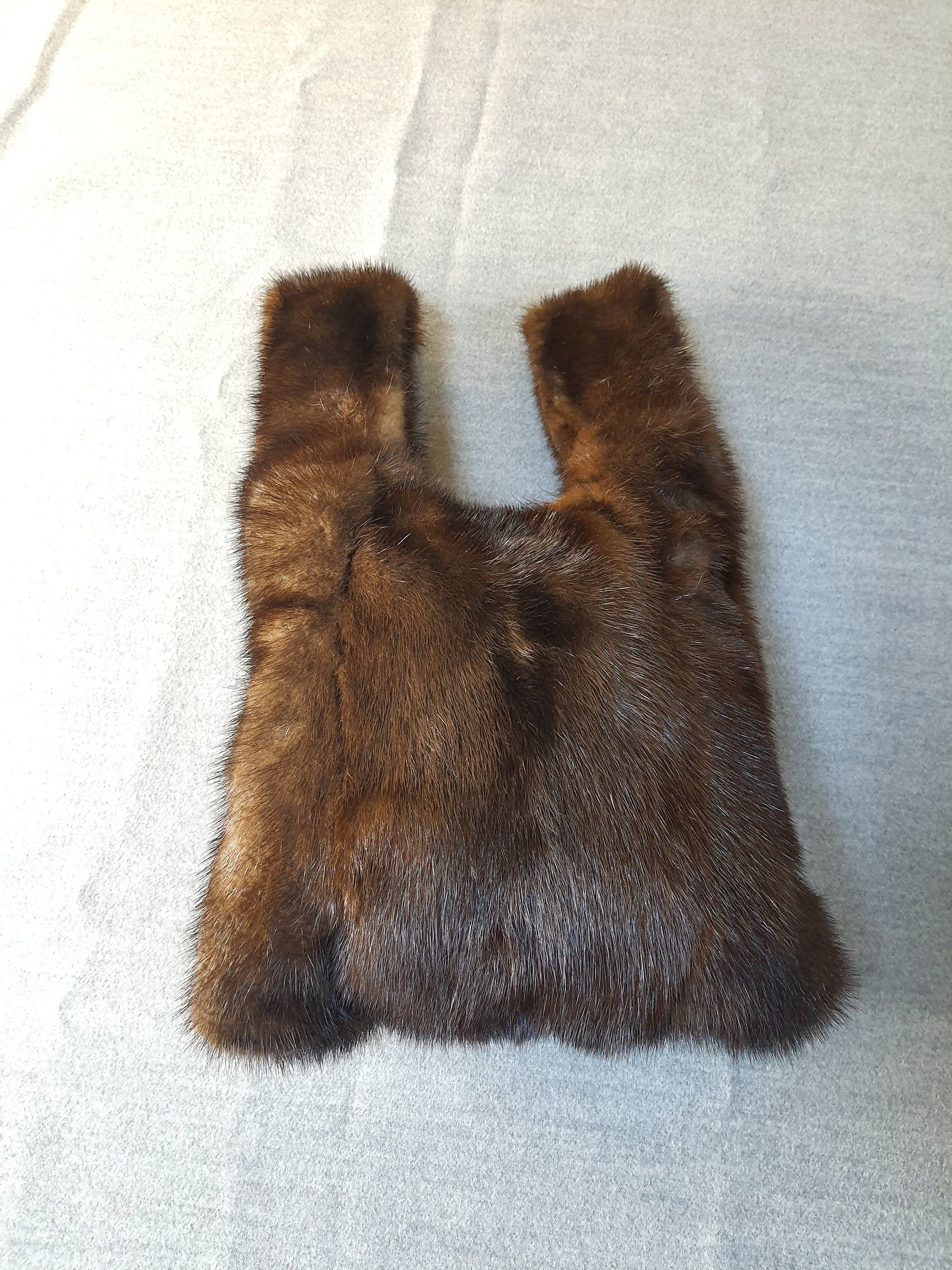 Small Fur Bag Made From Real Mink Fur and Completely Handmade | Etsy