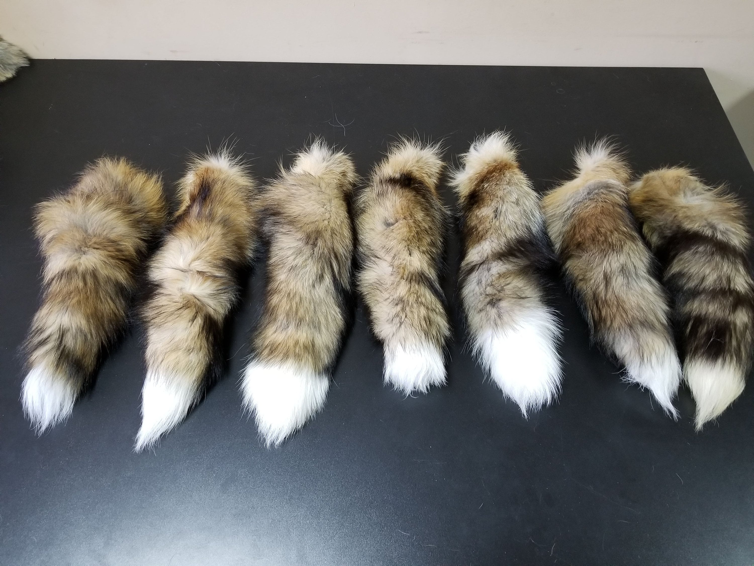 Cross fox tail keychain real fur keychain | Etsy