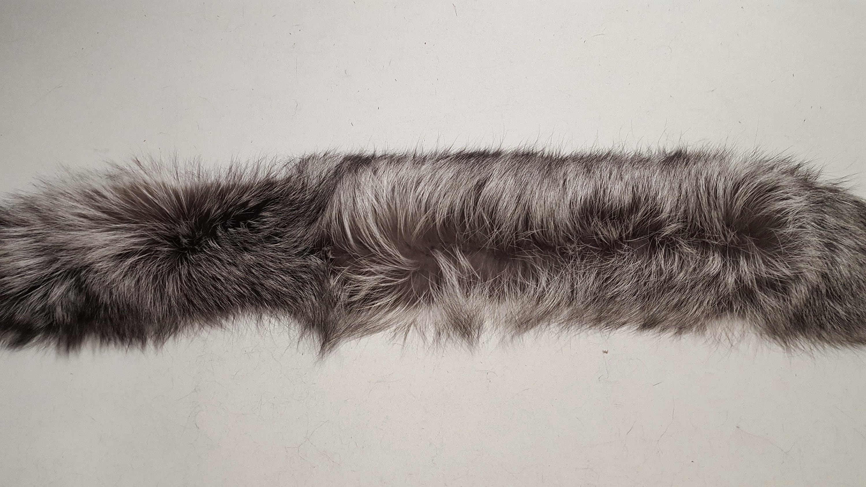 Silver fox fur trim for hood Furry Stripe for Jacket | Etsy
