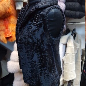 Luxury Karakul Fur Vest Swakara Fur Vest Real Fur Vest - Etsy