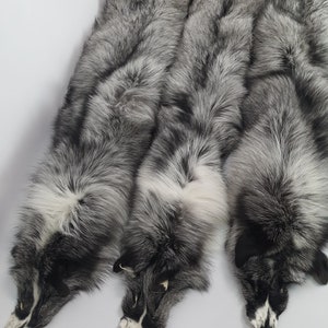 Silver Cross Fox Pelt With Paws and Claws Silver Fox Fox - Etsy