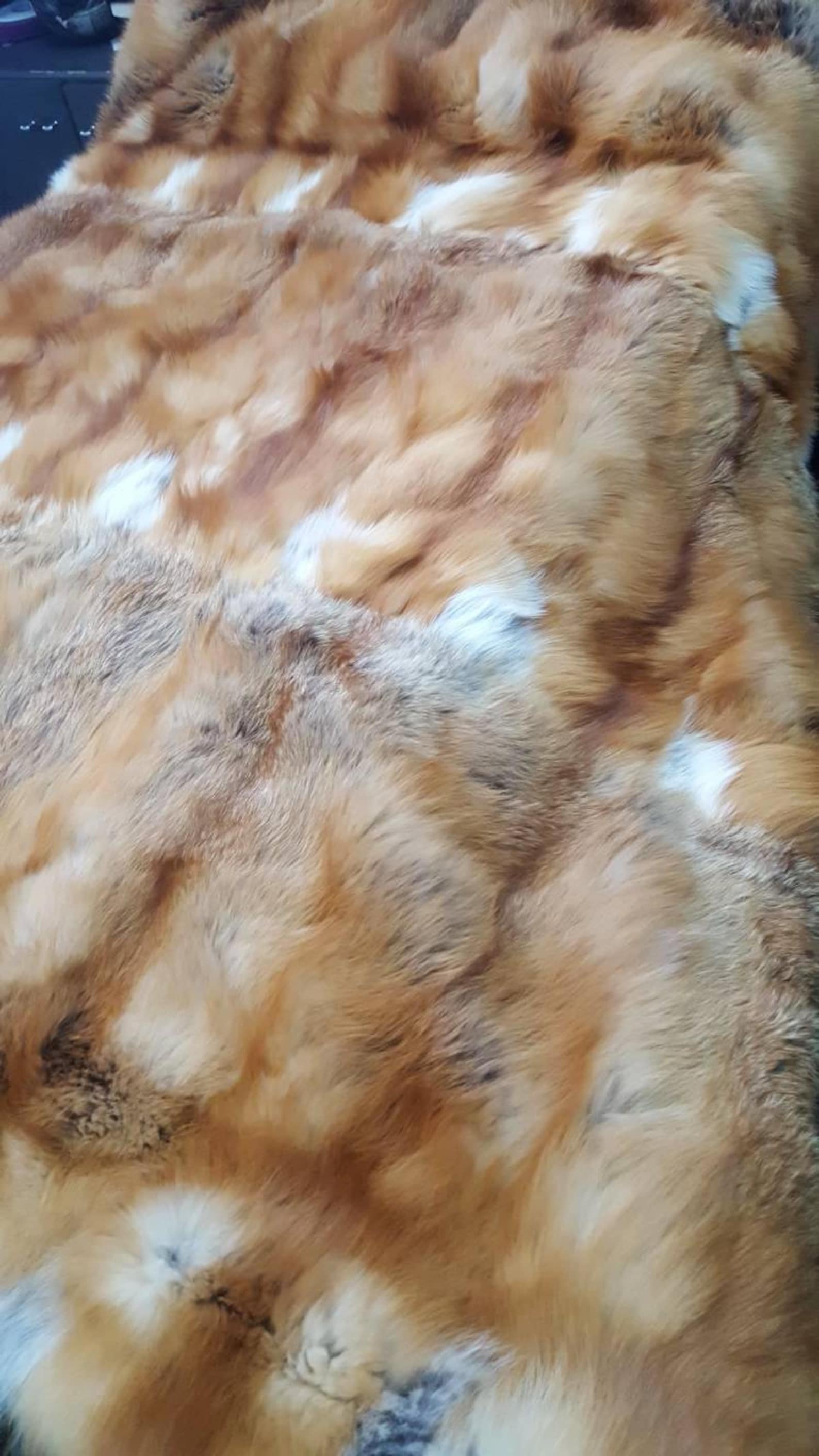 Fox Fur Blanket Real Fur Blanket Genuine Fur Blanket Real - Etsy