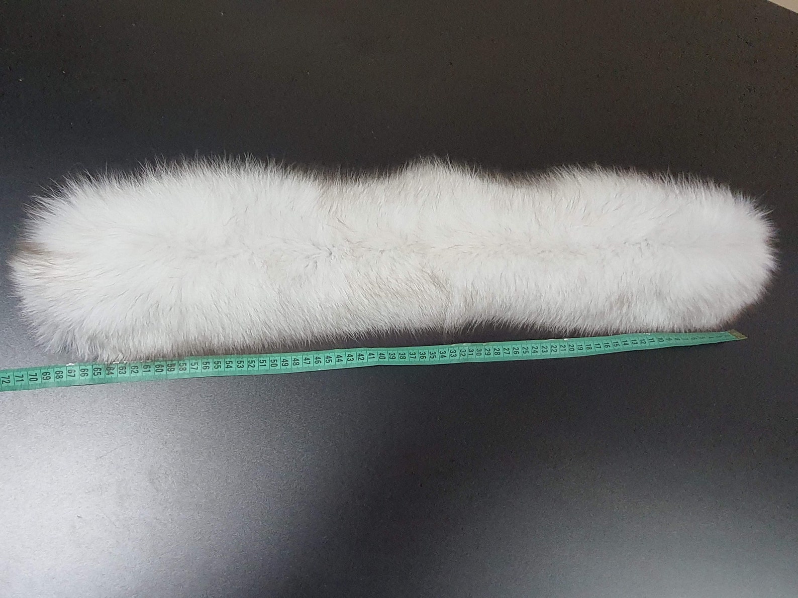 White Fox Fur Trim for Hood White Furry Stripe for Jacket - Etsy