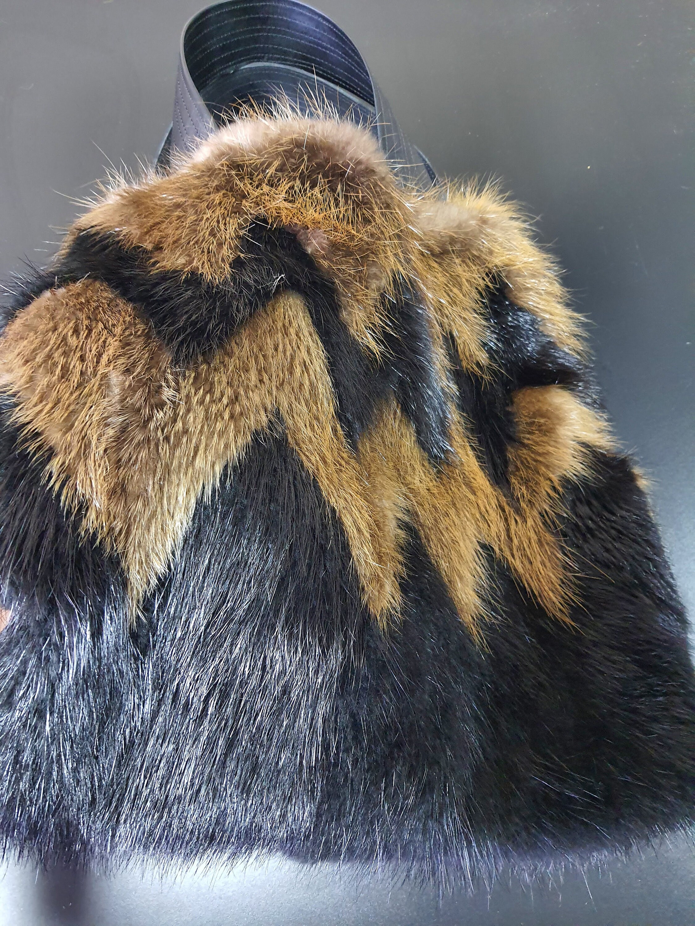 Handmade Real Beaver Fur Bag Made From Real Bever Fur With Large ...