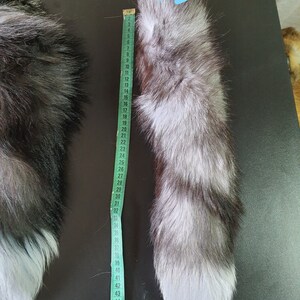 Large Silver Fox Tail Fox Tail Silver Fox Tail Fur Tail - Etsy