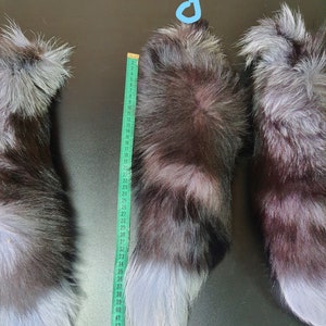 Large Silver Fox Tail Fox Tail Silver Fox Tail Fur Tail - Etsy