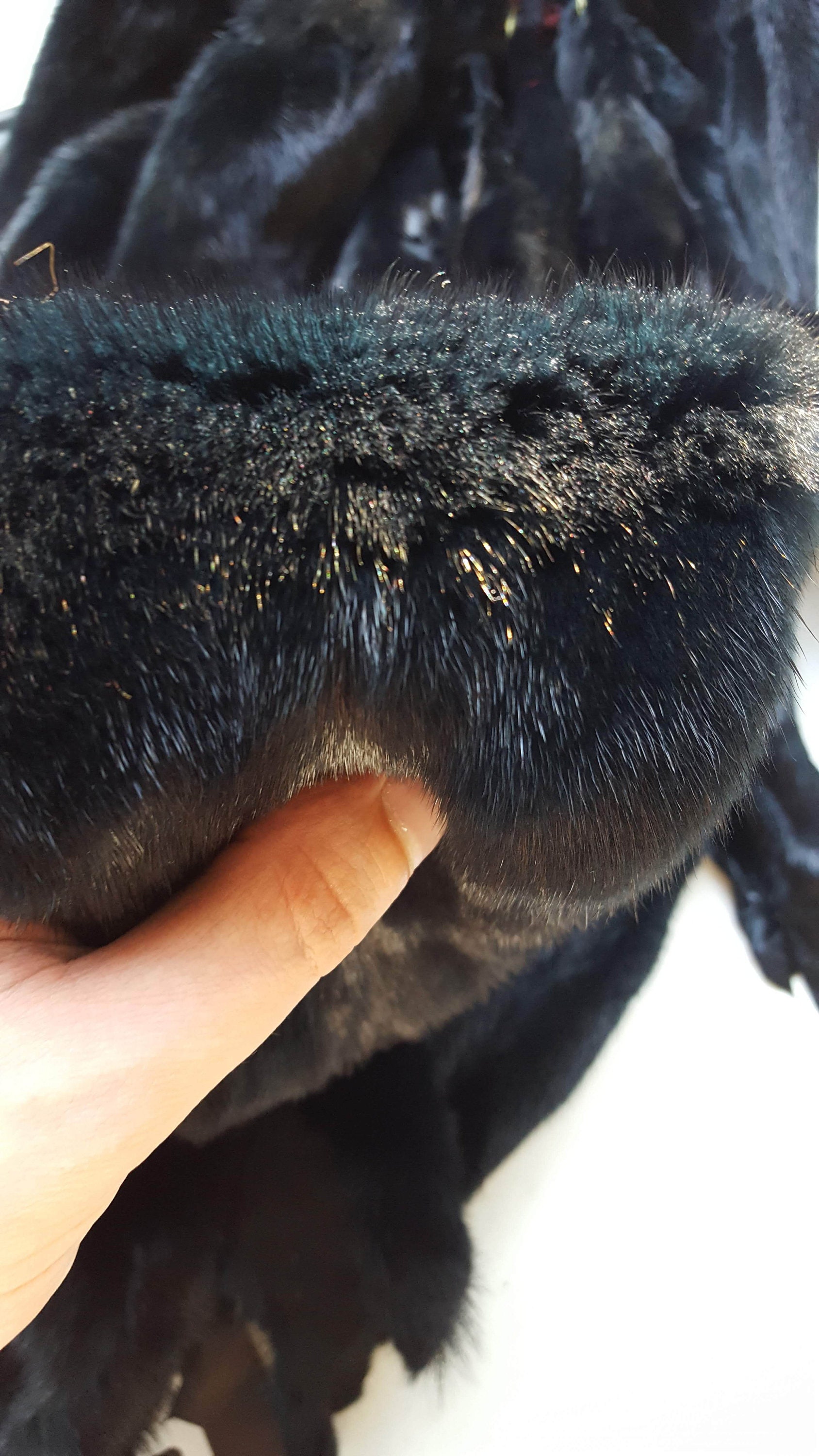 Dark green mink pelt mink fur mink hide mink skin real | Etsy