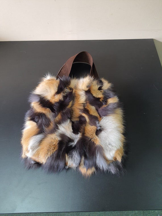 Handmade Real Fox Fur Bag Made From Real Fox Fur With Large - Etsy