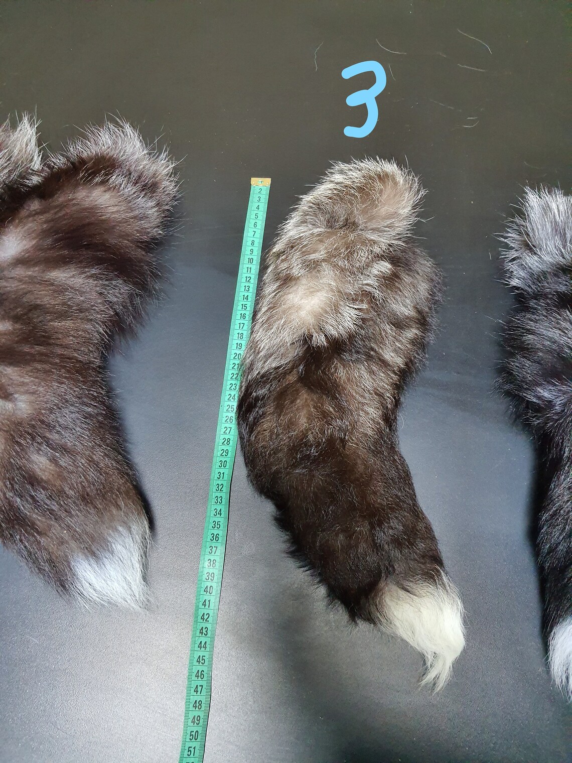 Large Silver Fox tail fox tail silver fox tail fur tail | Etsy