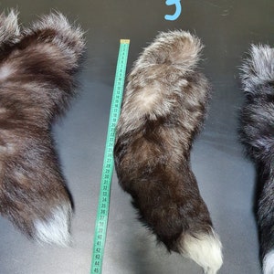 Large Silver Fox tail fox tail silver fox tail fur tail | Etsy