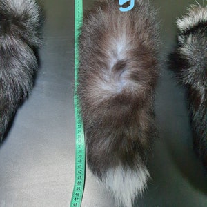 Large Silver Fox tail fox tail silver fox tail fur tail | Etsy