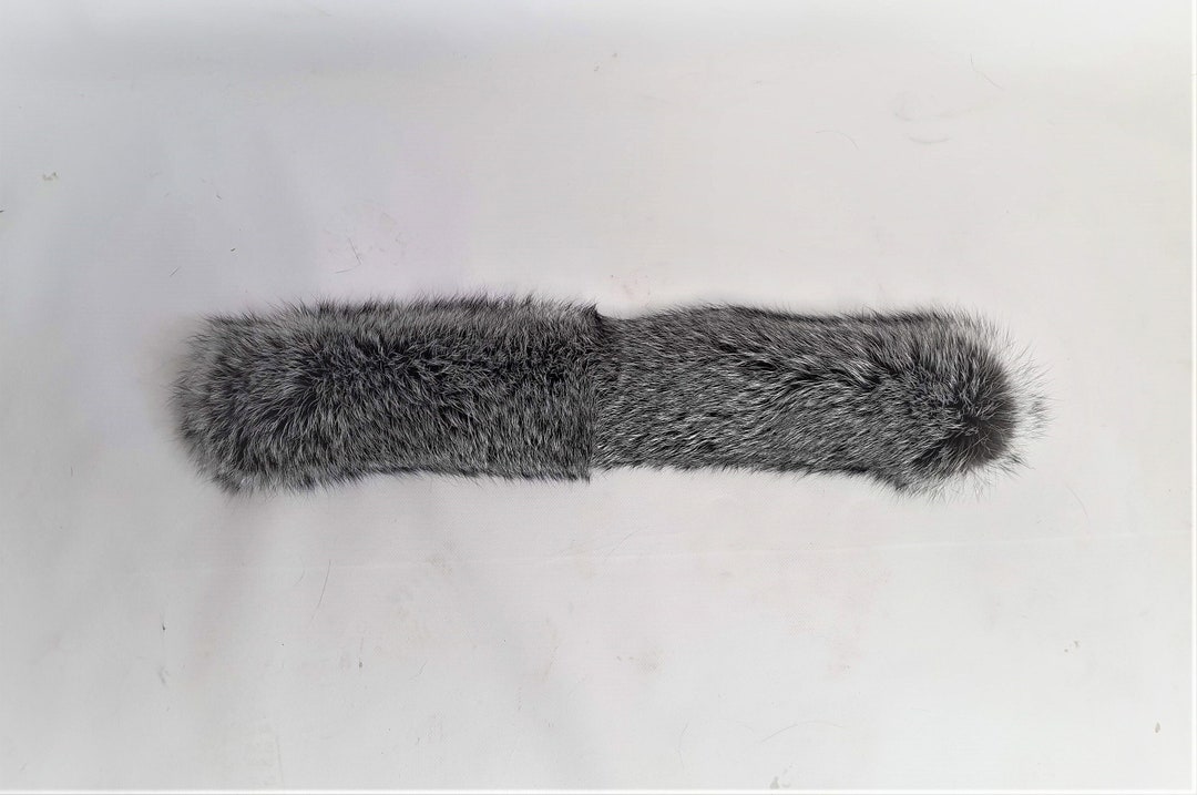 Silver Fox Fur Trim for Hood, Furry Stripe for Jacket - Etsy